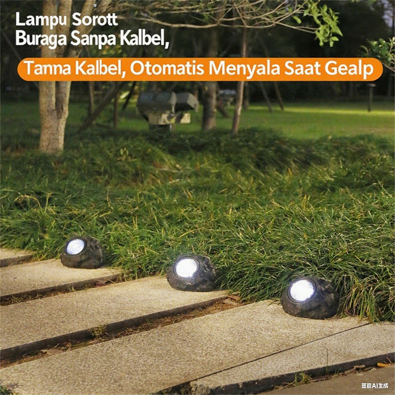 Jual Lampu Batu Surya LED Outdoor Garden Dekorasi Taman Taman Air ...