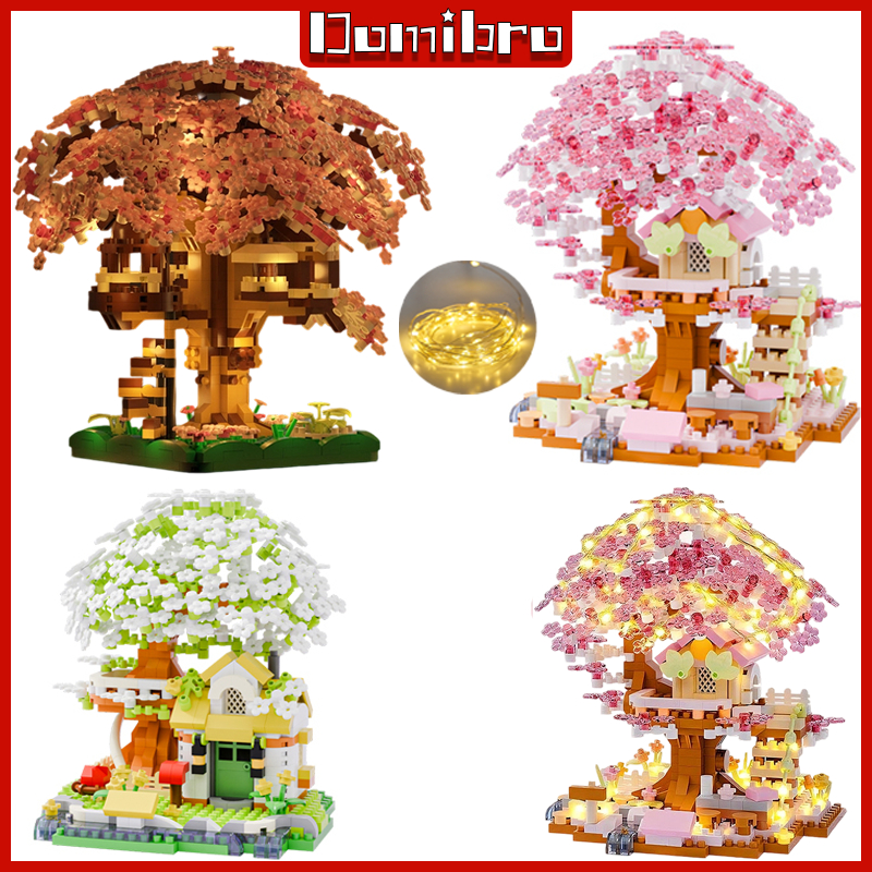 Jual Bricks Bunga Pohon Mainan Bricks Lampu 3d Puzzle Diy House ...