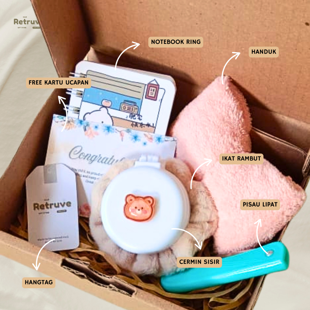 Jual Hadiah Hampers Giftbox Cewek Bermanfaat Aesthetic Kado Gift Bestie ...