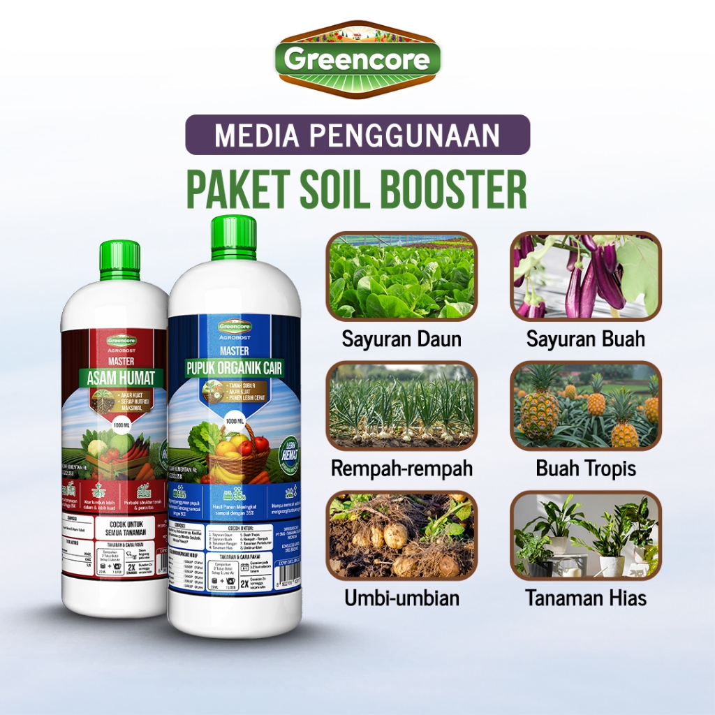 Jual GreenCore Paket Soil Booster - Pupuk Organik Cair Sebagai Booster ...