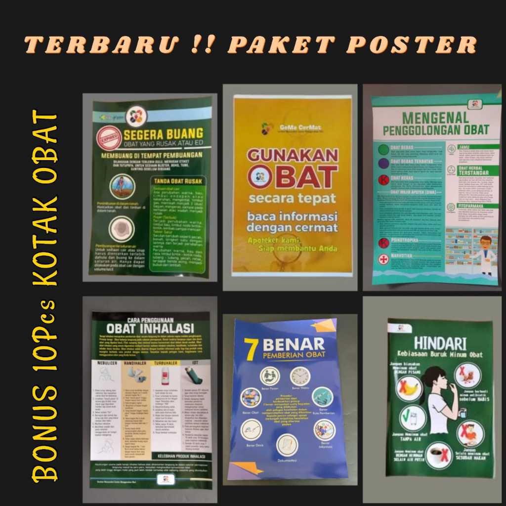 Jual Paket Poster - Paket Poster Farmasi - Poster Obat - Paket Poster ...