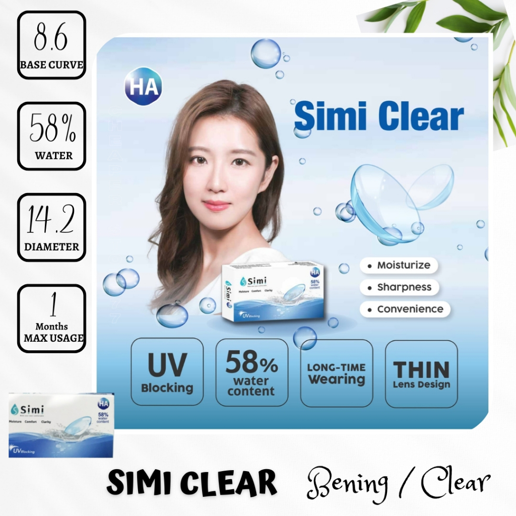 Jual SOFTLENS SIMI CLEAR | BENING BULANAN ETAFILCON A - MINUS -0.50 SD ...