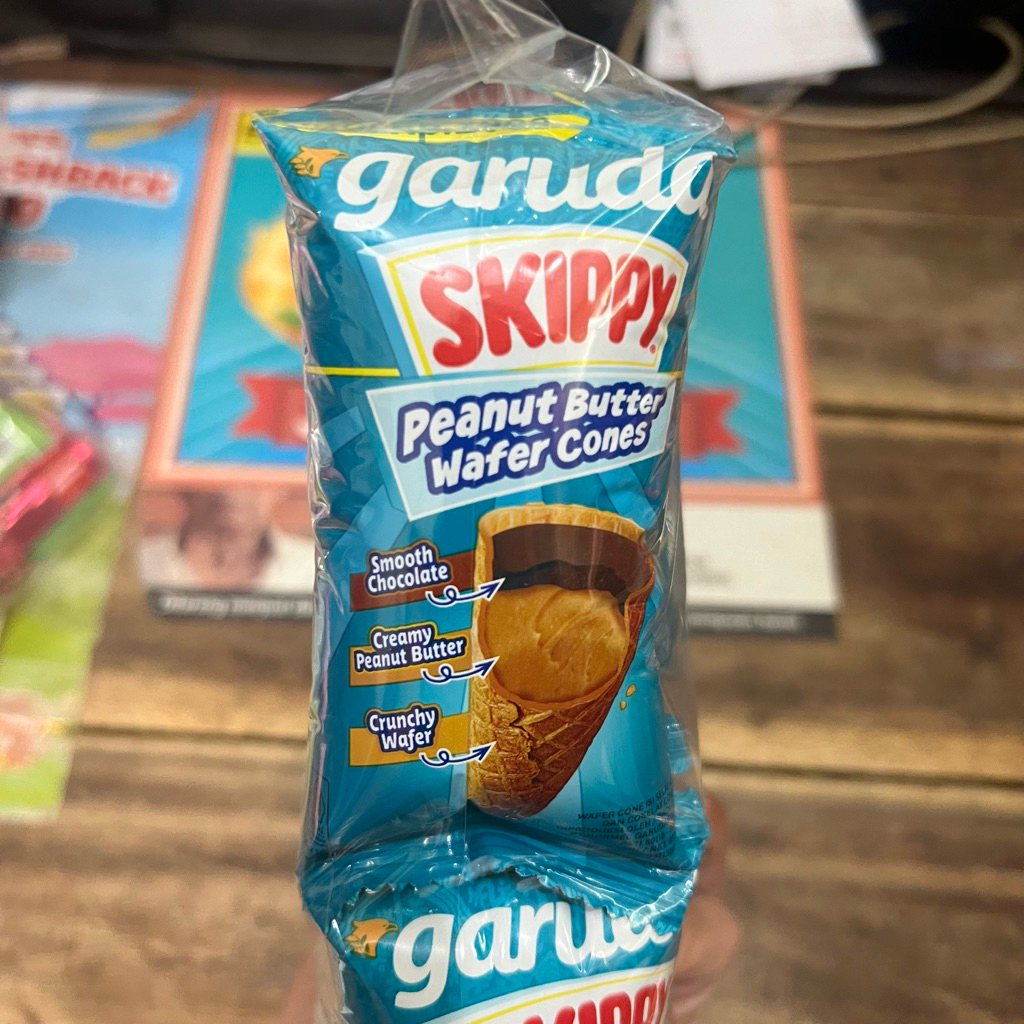 Jual Garuda Skippy Peanut Butter Wafer Cones 1 Renceng 10 Pcs | Shopee ...
