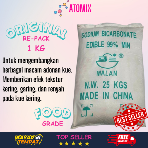 Jual SODA KUE MALAN SODIUM BICARBONATE CHINA BAKING SODA PENGEMBANG KUE ...