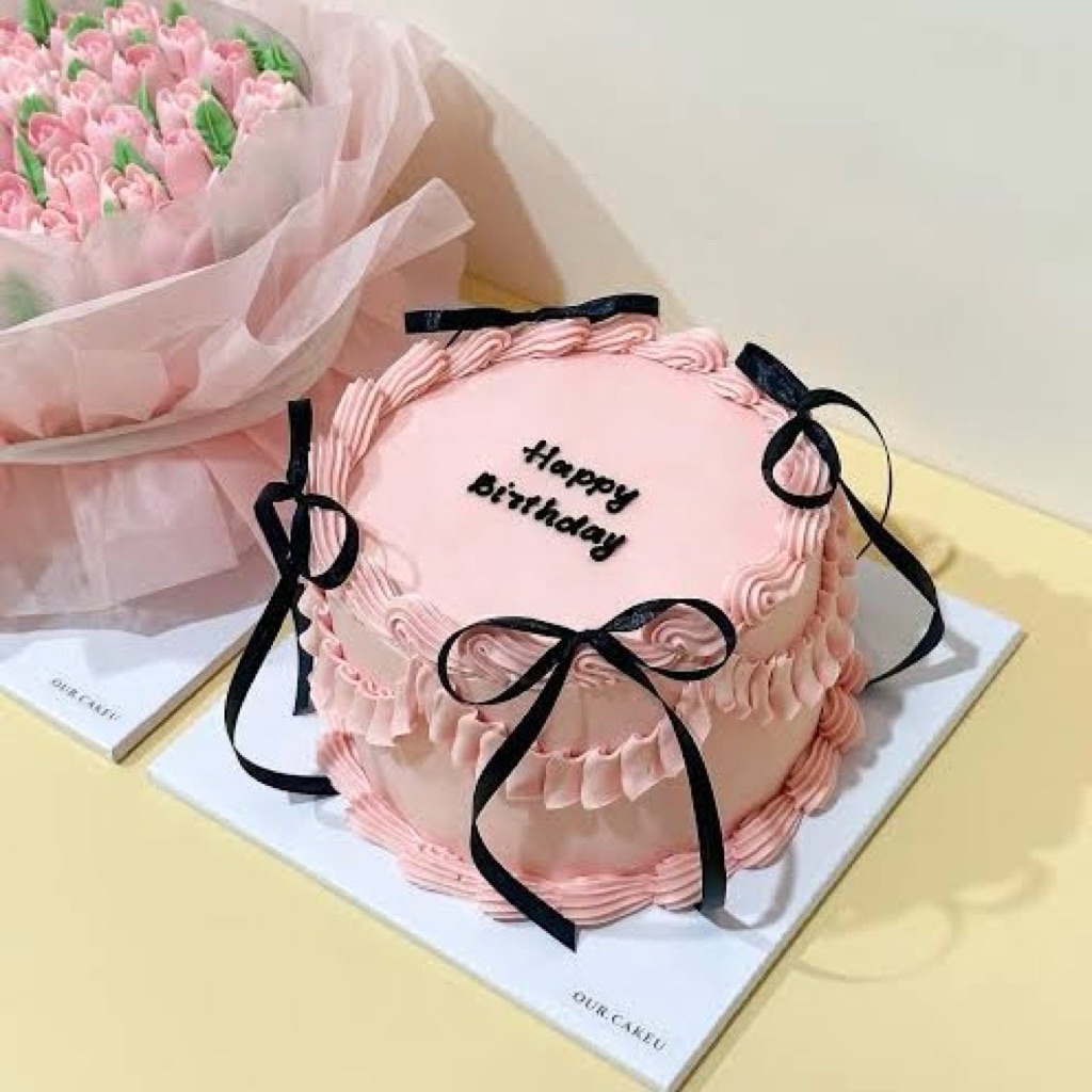 Jual Topper Kue 10 pcs Pita Satin Korea Viral Korean Ribbon Cake ...
