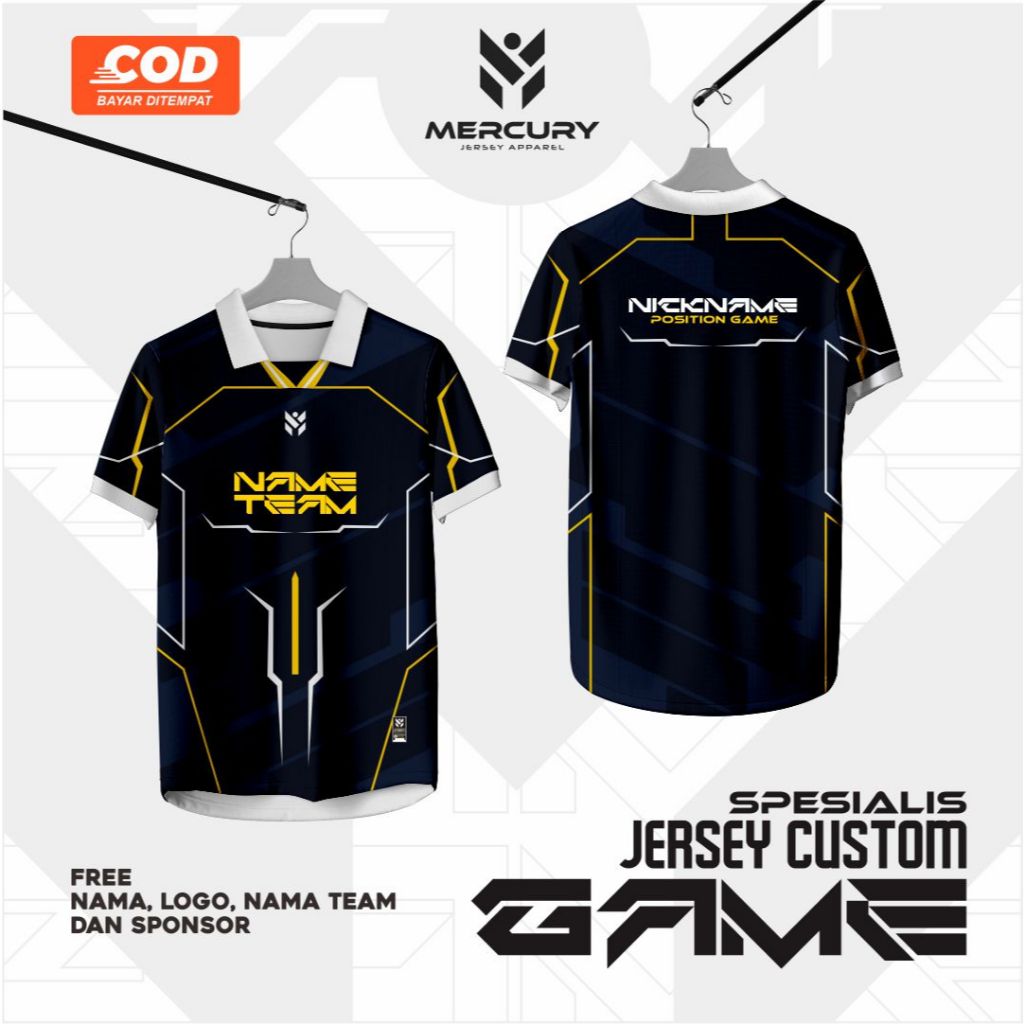 Jual JERSEY CUSTOM GAME ESPORT FREE FIRE MOBILE LEGENDS PUBG PES ...