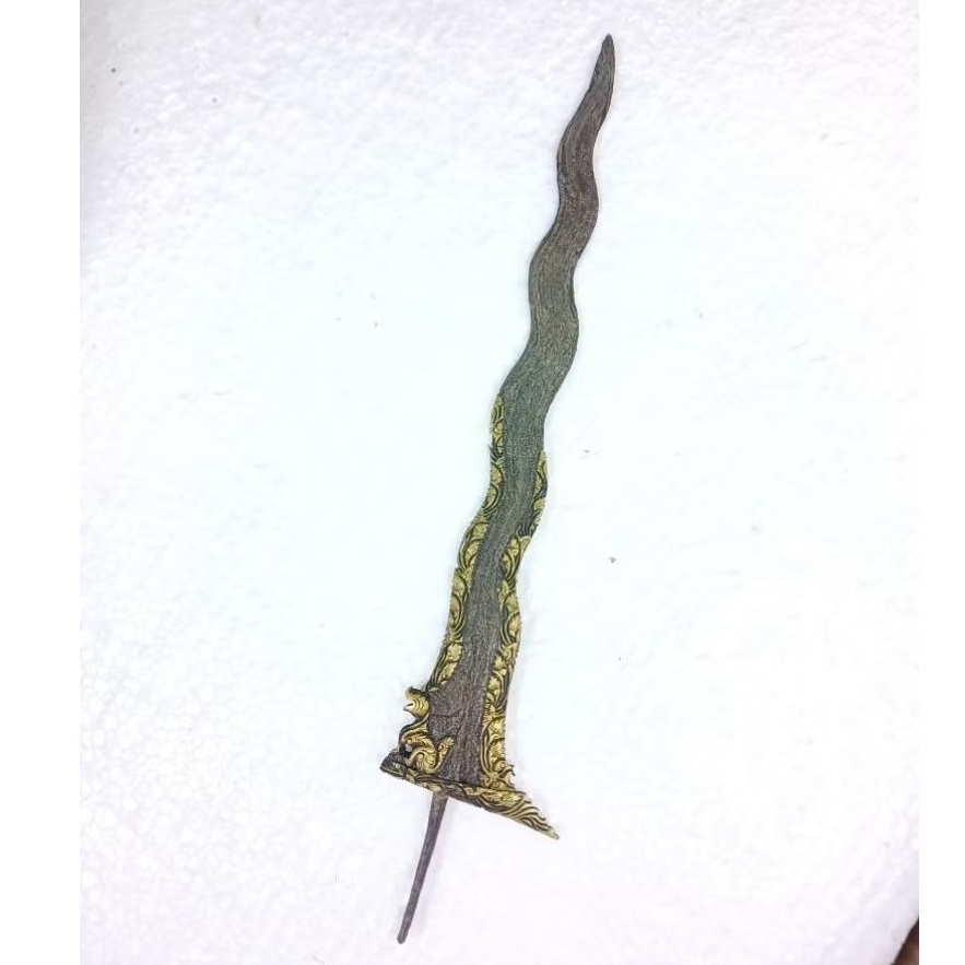 Jual keris singo barong patrem luk 9 kinatah kuning sari | Shopee Indonesia