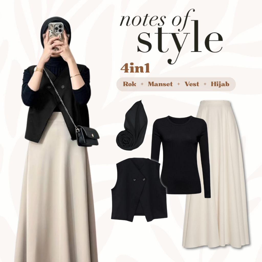 Jual One Set Korean Style 4in1 Kekinian / Vest + Manset Jersey Hitam ...