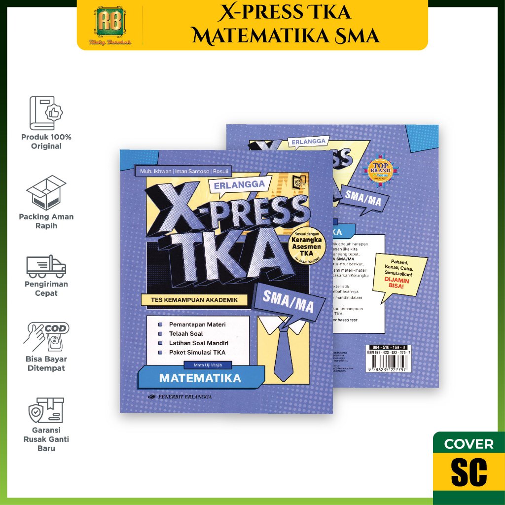 Jual Buku Erlangga Xpress TKA Matematika SMA/MA Persiapan UTBK SNBT ...