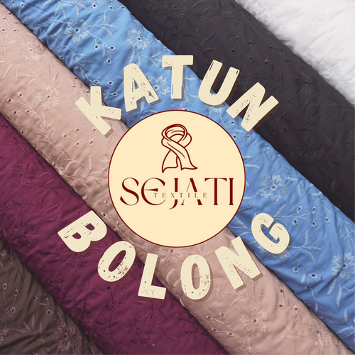 Jual Kain Katbol Katun Bordir Bolong Premium Motif Bunga Halus Murah ...