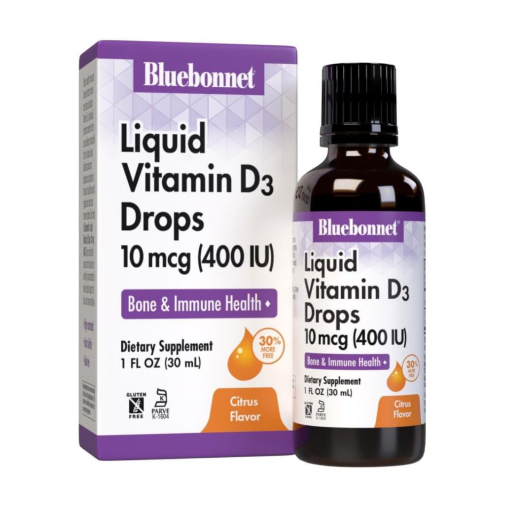 Jual Bluebonnet’s Liquid Vitamin D3 Drops 400 IU (10 mcg) contain ...