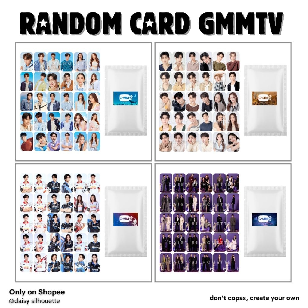 Jual RANDOM CARD GMMTV 8 PCS | PHOTOCARD UNOFFICIAL PROFILE GMMTV 2024 ...