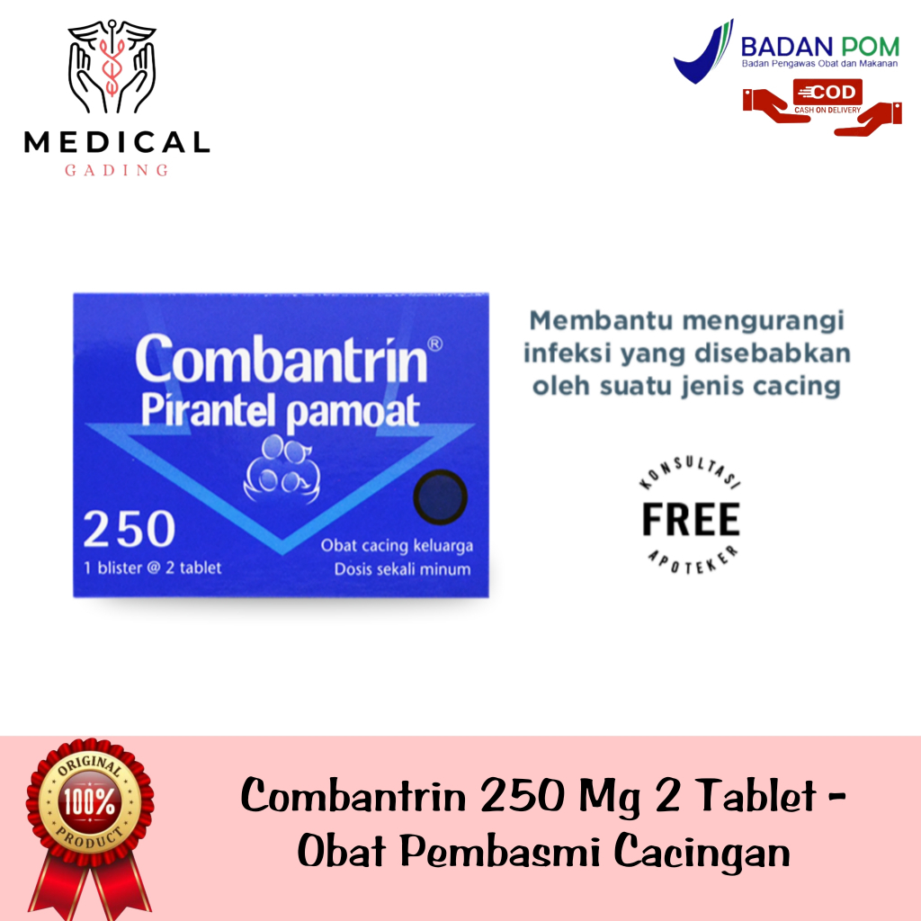 Jual Combantrin 250 Mg 2 Tablet - Obat Pembasmi Cacingan | Shopee Indonesia