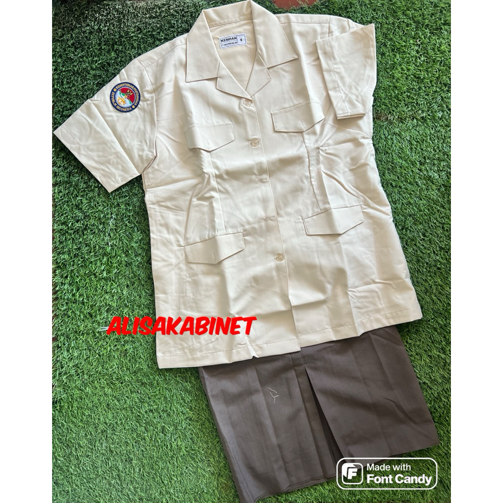 Jual Baju PDH Atasan KEMHAN Cew Lengan Pendek Jatah TNI | Shopee Indonesia