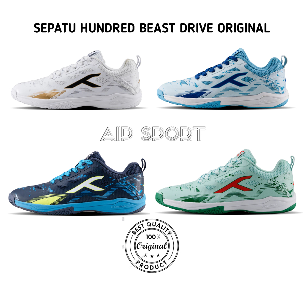 Jual Sepatu Badminton Hundred Beast Drive Original | Shopee Indonesia