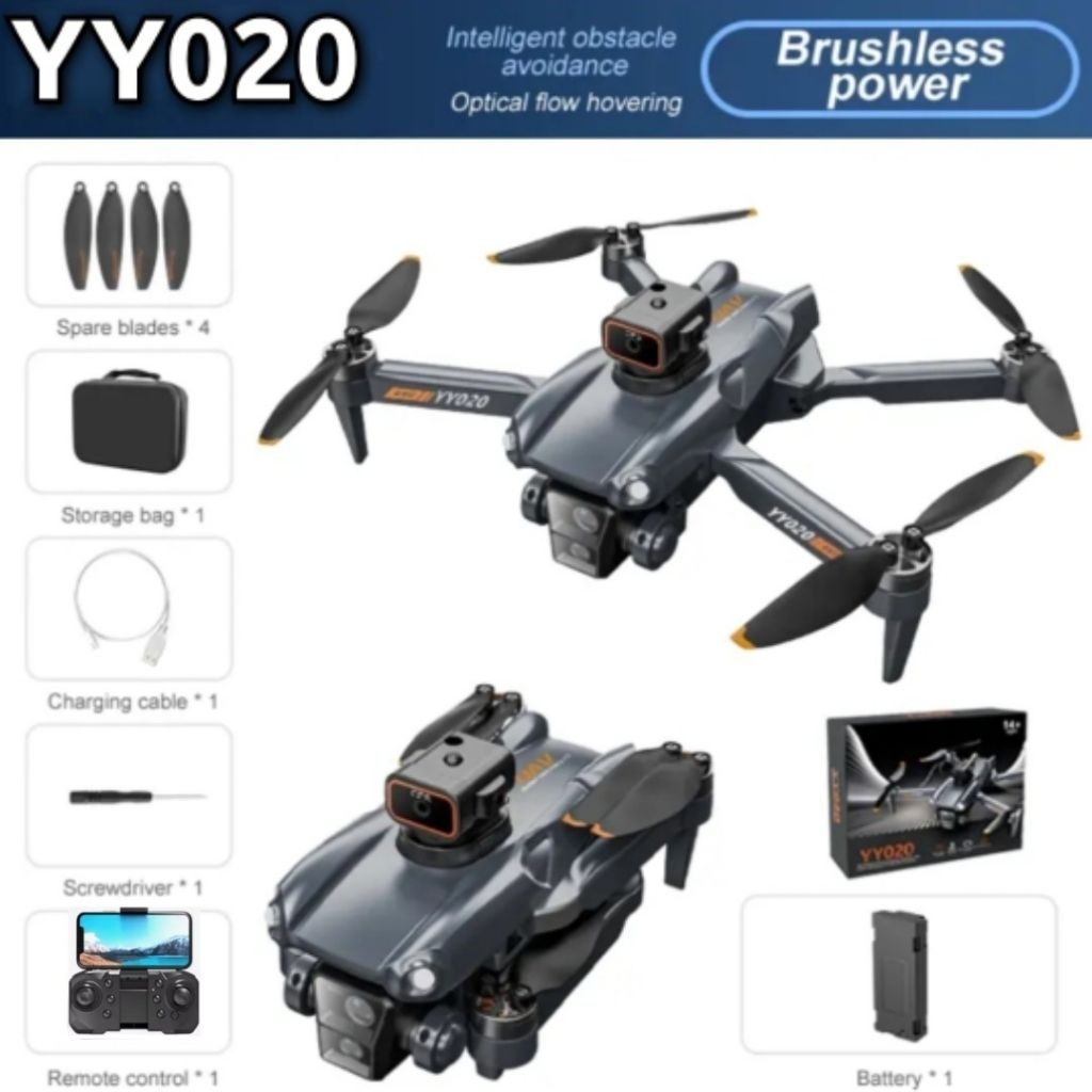 Jual Drone YY020 Brushless Motor Camera 4K Wifi FPV OAS ESC | Shopee ...