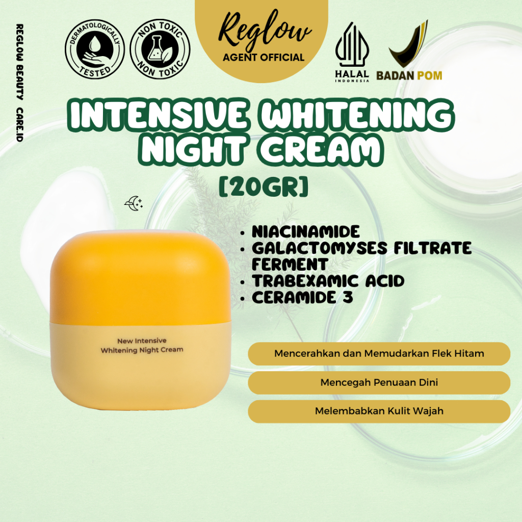 Jual REGLOW Intensive Whitening Night Cream 20 gr | mencerahkan dan ...