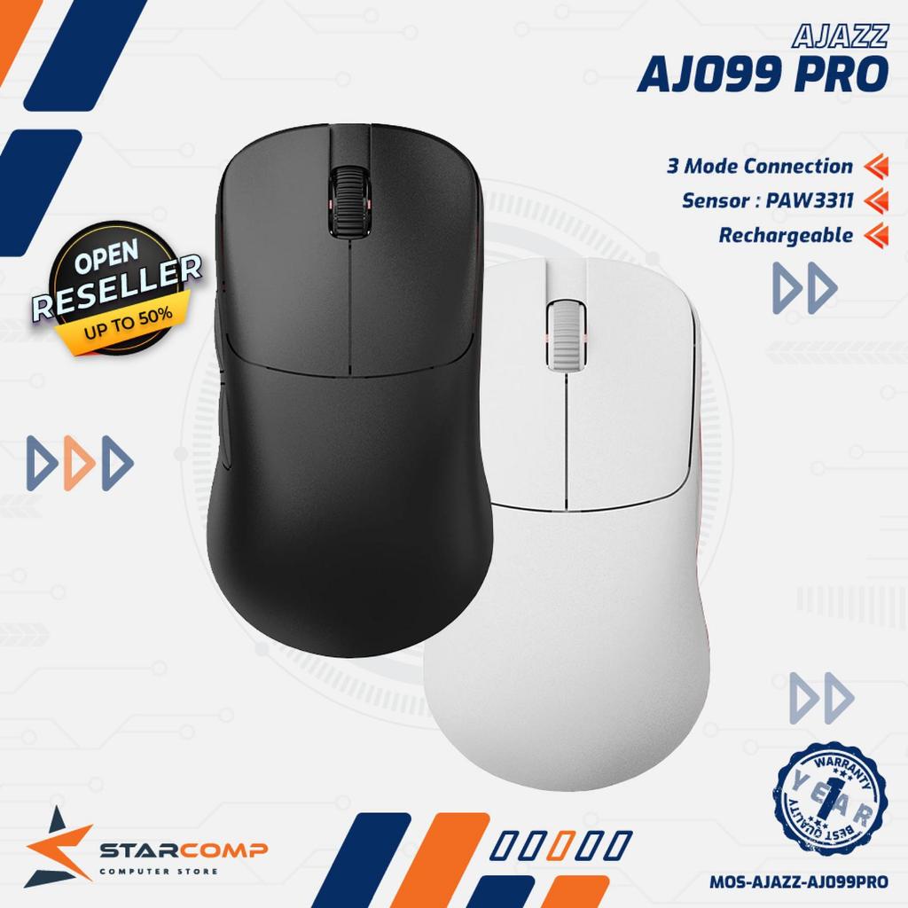 Jual Ajazz AJ099 Pro Wireless Triple Connection Mouse Gaming | Shopee ...