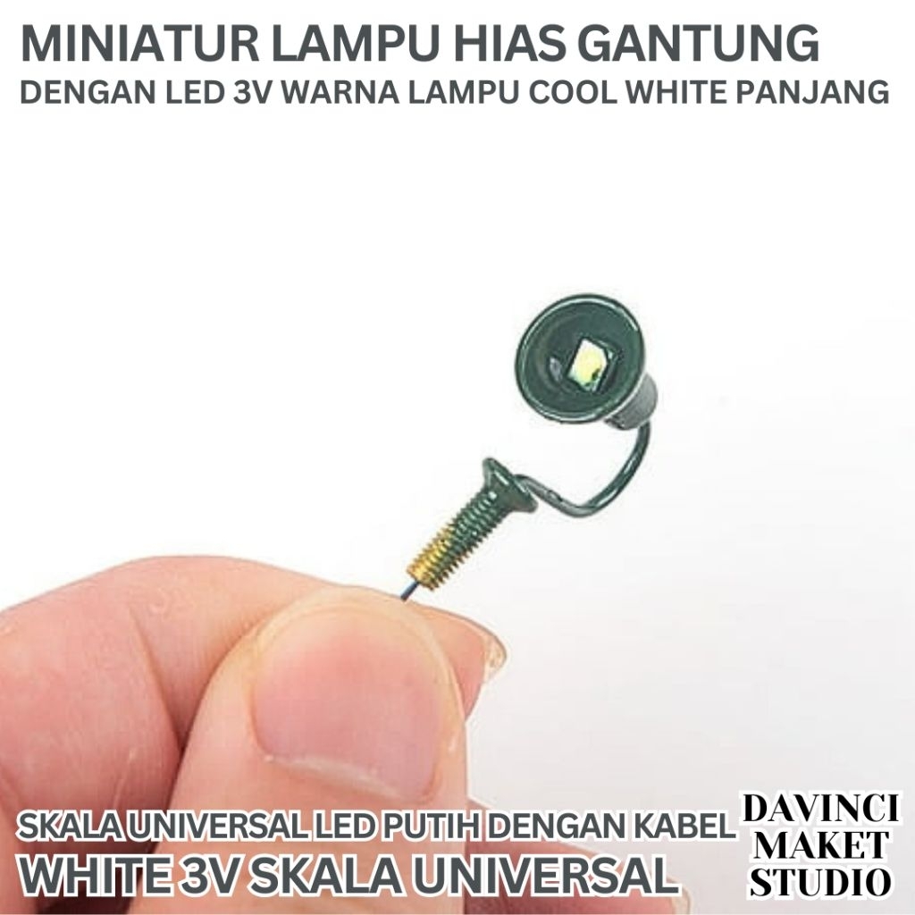 Jual (U3V) Miniatur Lampu Gantung Lengkung Bulat Outdoor Menyala ...