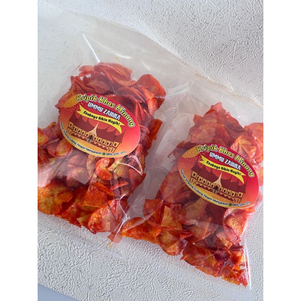Jual keripik sanjai balado merah 185 gram | Shopee Indonesia
