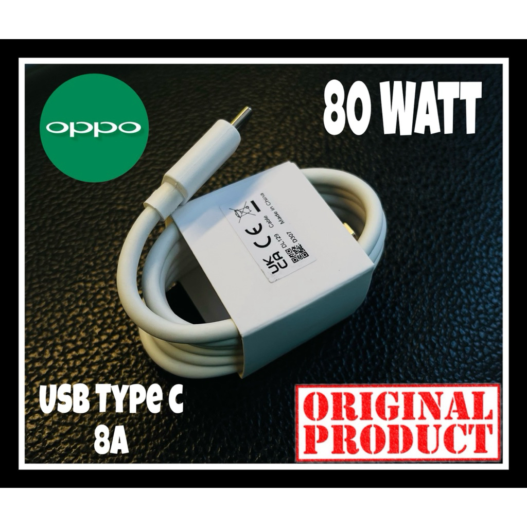 Jual (GARANSI VOOC ) KABEL DATA CHARGER OPPO 8A ORIGINAL BAWAAN 80W 65W ...