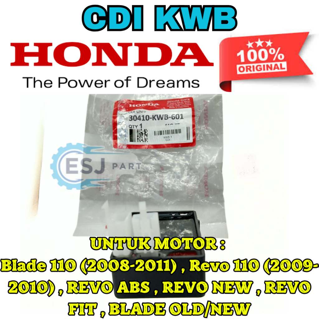 Jual ORIGINAL ASLI CDI KWB MOTOR BLADE OLD/NEW REVO 110 REVO NEW REVO ...