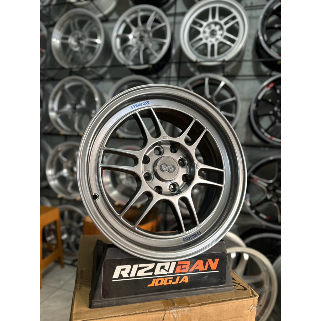 Jual paket velg enkei rpf r15 hyper black + ban sx2 195 55 r15 kondisi ...