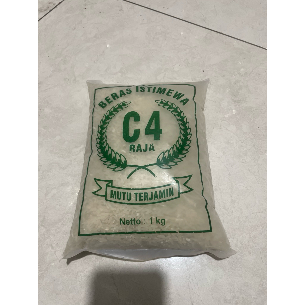 Jual [1 Pcs] 1 Kg Beras C4 Medium Konsumsi Harian Utuh Pulen Putih ...