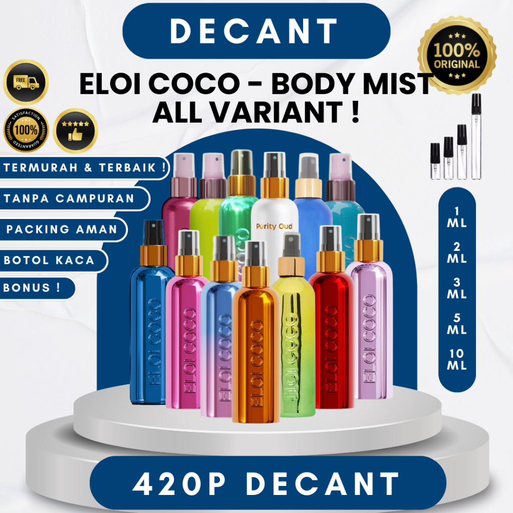 Jual Decant Eloi Coco Body Mist All Variant Original 1ml 2ml 3ml 5ml ...