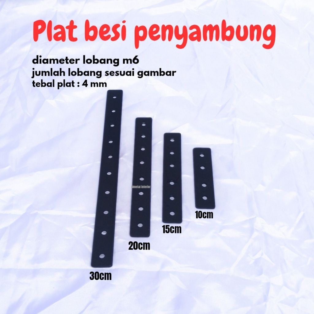 Jual plat besi penyambung breket knalpot plat besi lobang tebal 4,5mm ...