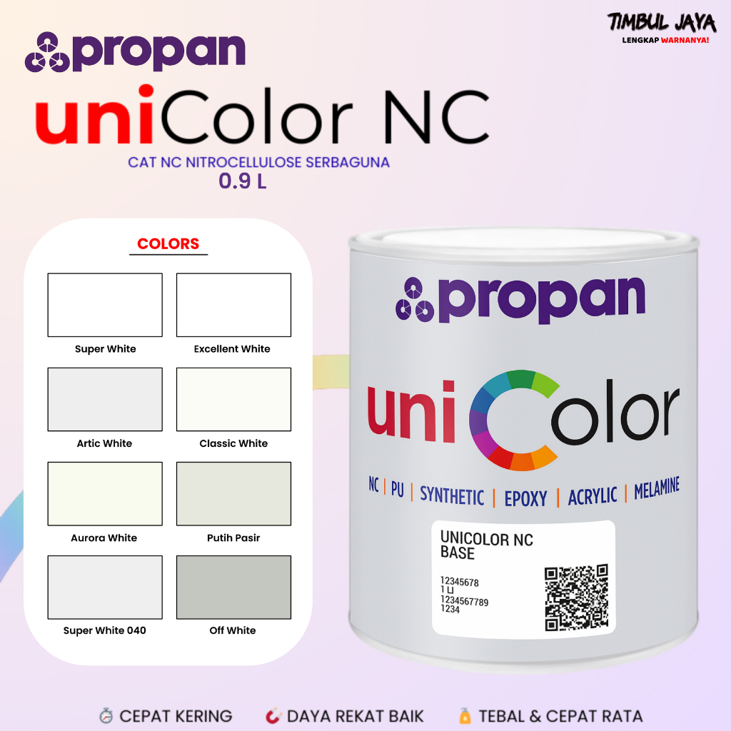Jual Cat Duco NC Propan Unicolor 0,9Liter Putih Glossy Tulang Kilap ...