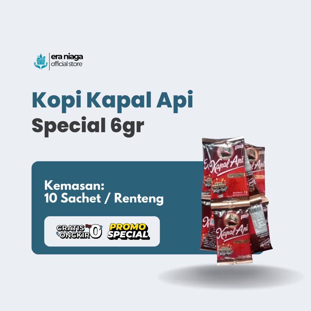 Jual Kopi Kapal Api Special Kemasan 6 gr - 1 Renteng @10pcs | Shopee ...