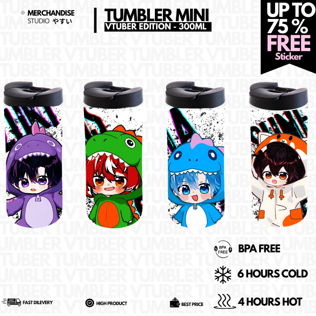 Jual OTS3 - Botol Minum Portable Solace Plave Vtuber Tumbler Kopi 300ML ...