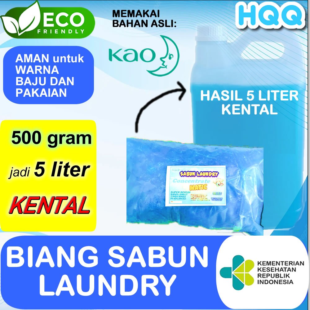 Jual BIANG SABUN LAUNDRY HQQ KEMENKES, DOUBLE PEWANGI 500gr U/ MENJADI ...
