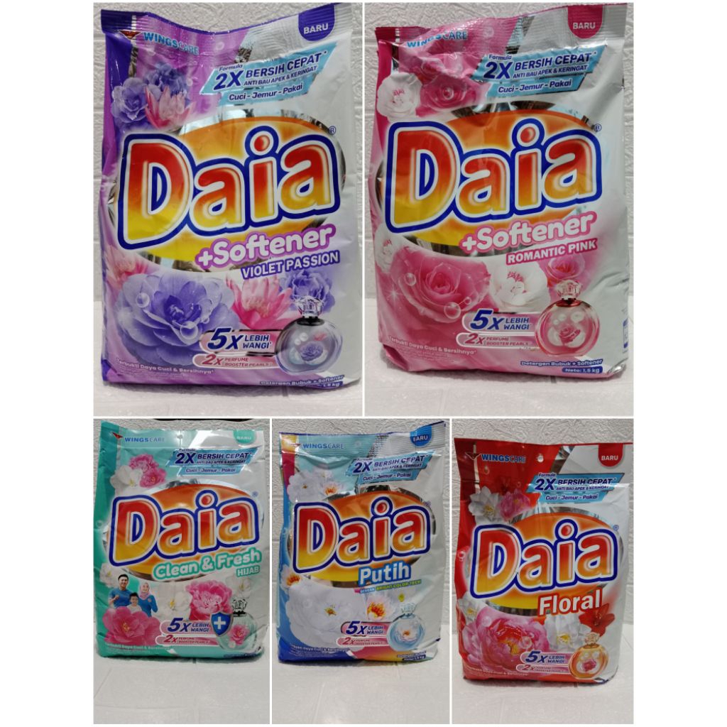Jual Daia Detergent + Softener Bubuk 1.5KG | Shopee Indonesia