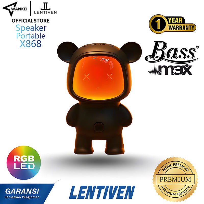 Jual WANKEI LENTIVEN Speaker Bluetooth Portabel dengan Lampu RGB ...