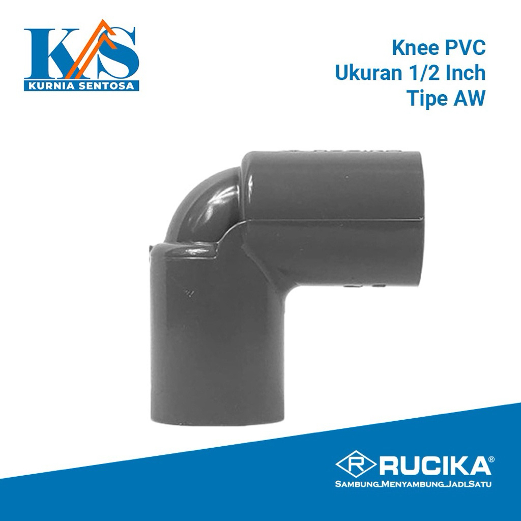 Jual Knee AW 1/2 Inch RUCIKA / ELBOW AW / Keni AW Rucika 1/2” PVC JIS ...