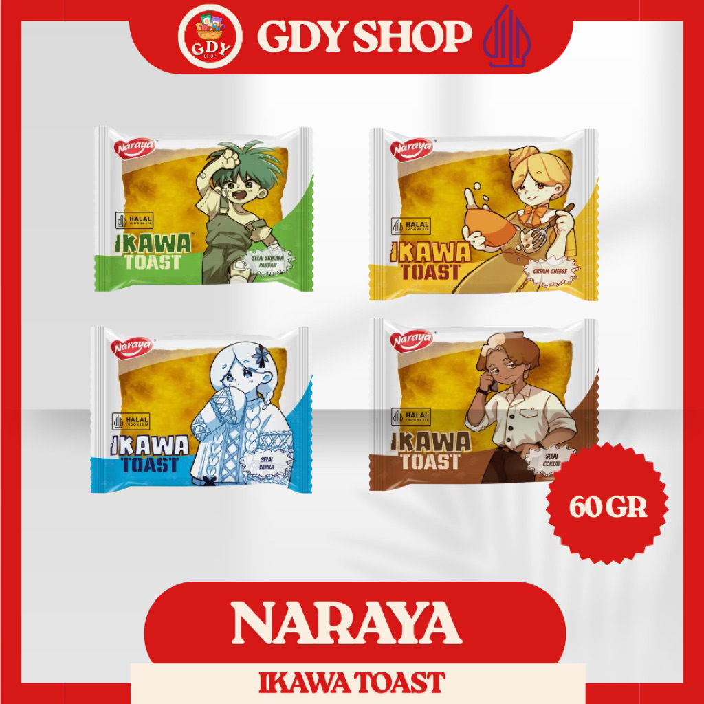 Jual Naraya | Roti | Ikawa Toast | Selai | Vanila | Pandan Srikaya ...