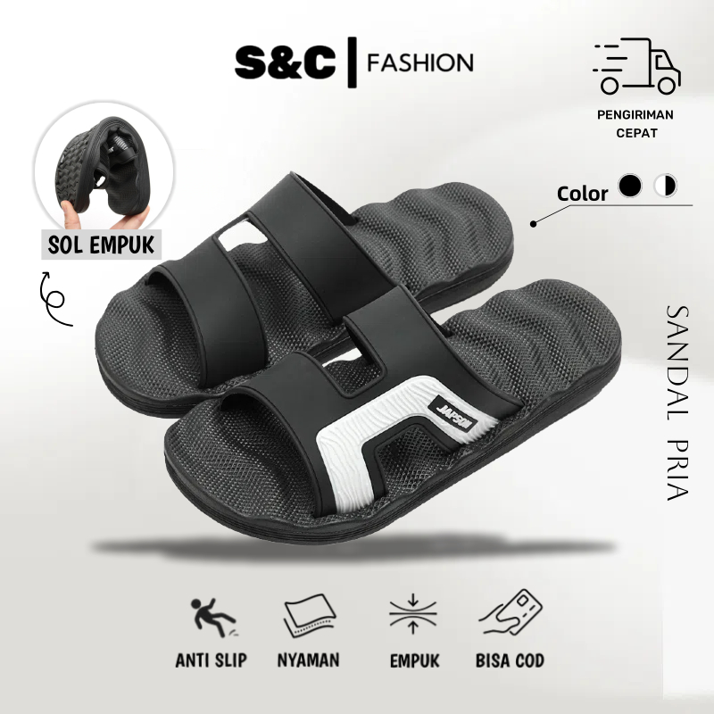 Jual S&C - Sandal Pria Sendal Laki Laki Dewasa Sandal Kasual Pria ...