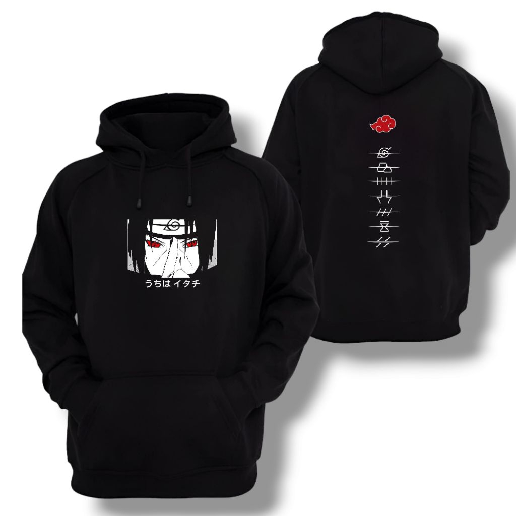 Jual Sweater Hoodie Itachi Uchiha Naruto Jaket Anime Akatsuki Sharingan ...