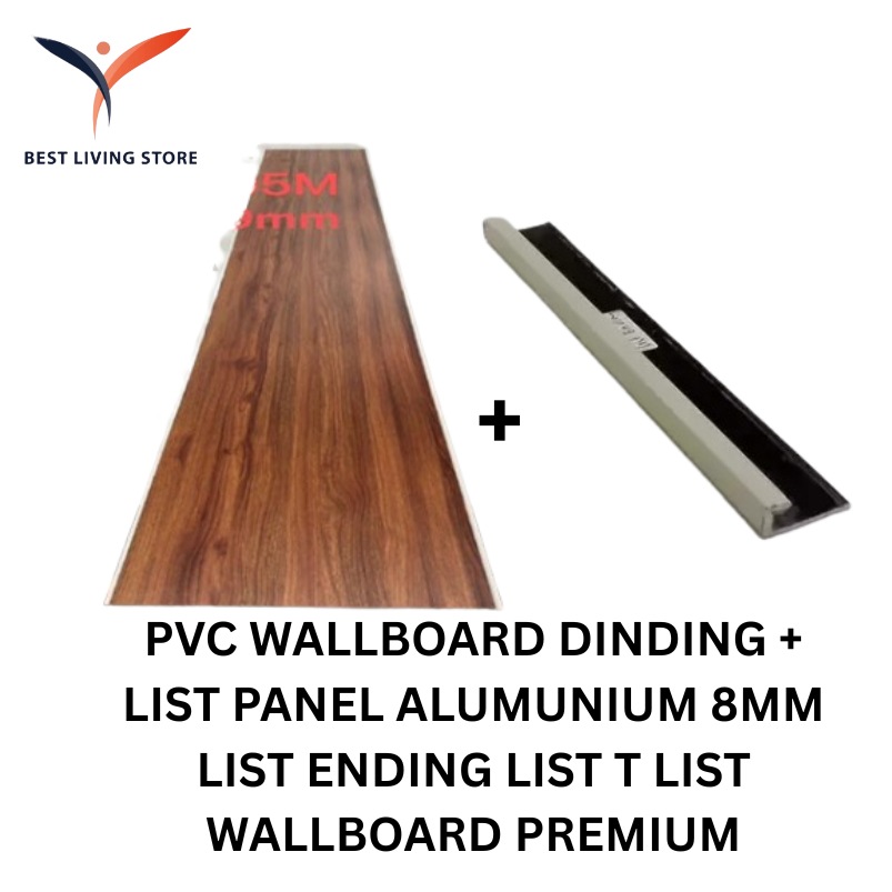 Jual PAKET COMBO PVC WALLBOARD DINDING + LIST PANEL ALUMUNIUM 8MM LIST ...