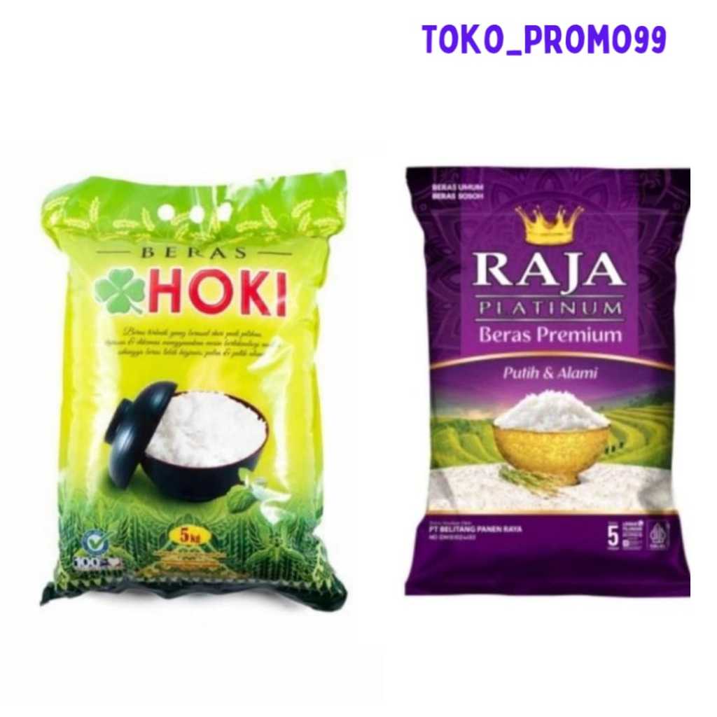 Jual Beras Premium 5 kg (Merk Sentra Ramos Hoki Raja Platinum) | Shopee ...