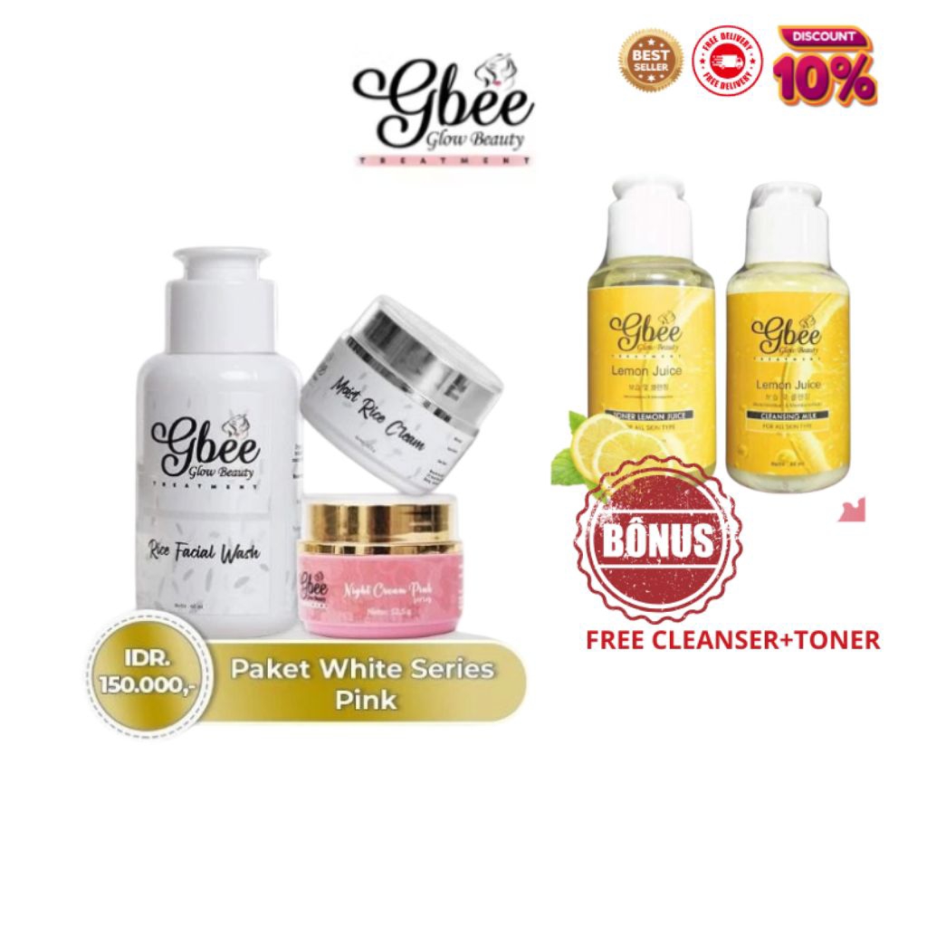 Jual Gbee Glow Beauty Paket White Series Pink | Shopee Indonesia
