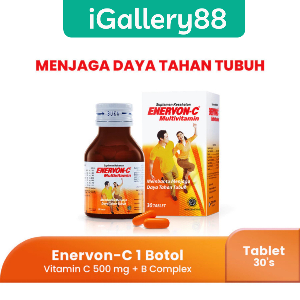 Jual Enervon C Vitamin C dan B Complex Suplement Daya Tahan Tubuh Isi ...