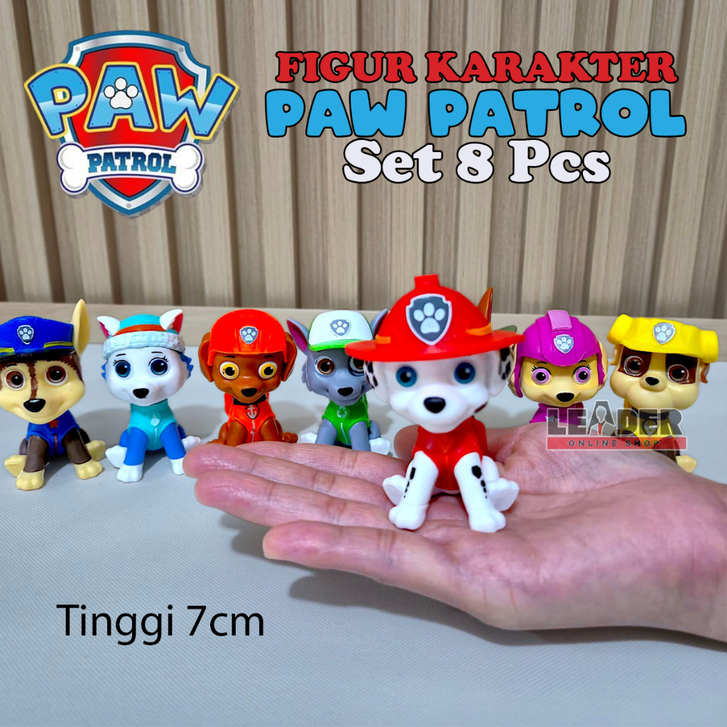 Jual PAW PATROL ACTION FIGURE SET 8 Pcs 7cm POSE DUDUK MAINAN KARAKTER ...