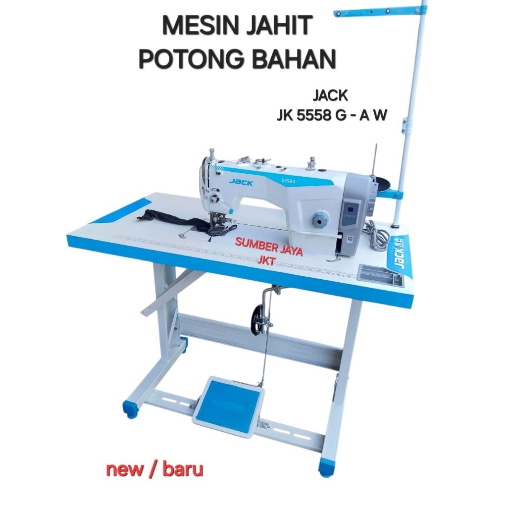 Jual mesin jahit jack otomatis potong benang dan bahan JK 5558 G A W ...