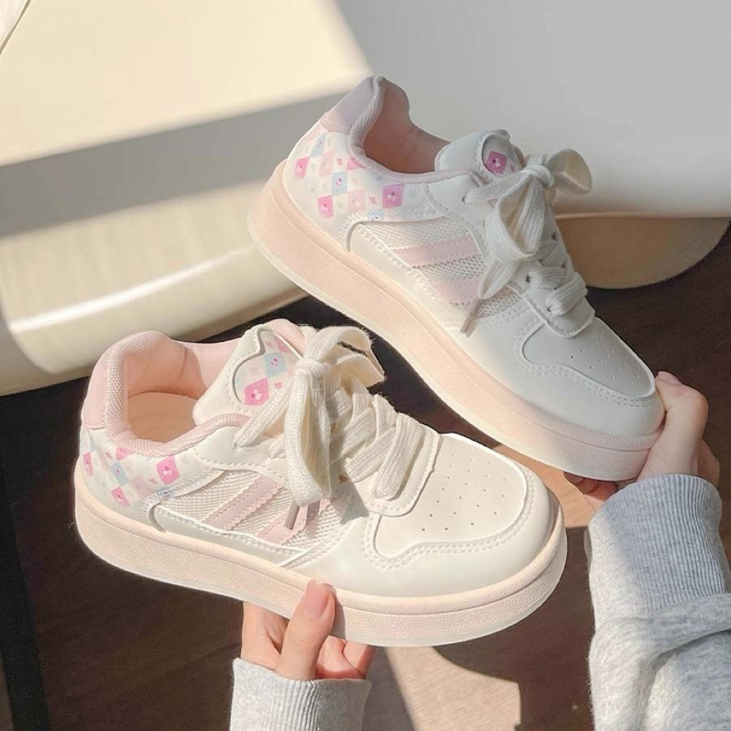 Jual MV28 Sepatu Wanita Pink Korean Style Terbaru Fashion Sepatu Murah ...