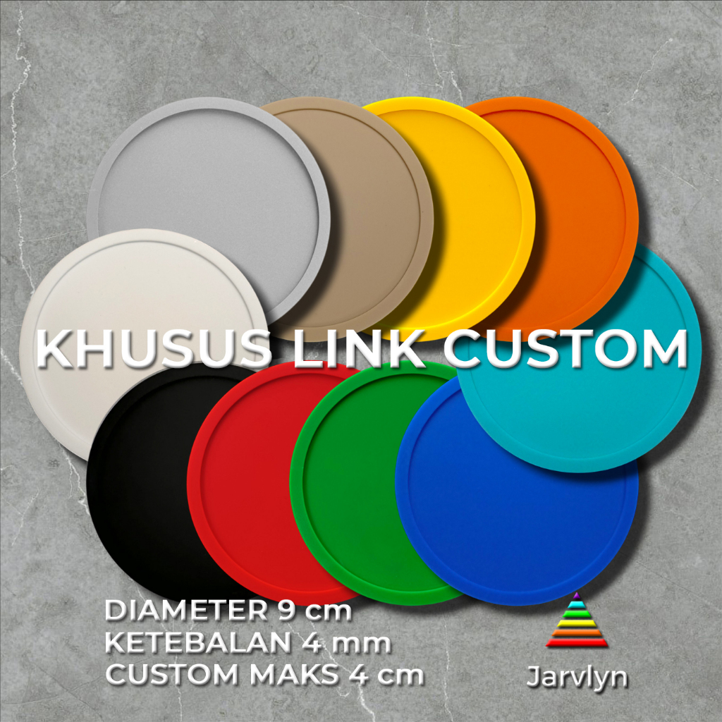 Jual Tatakan Gelas Karet Custom Anti Slip Bulat TPR Rubber Coaster ...