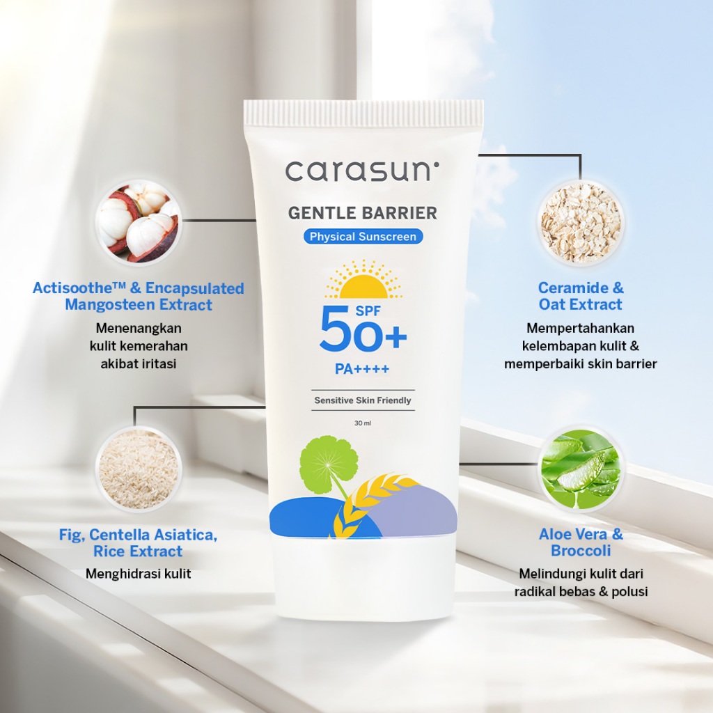Jual Carasun Gentle Barrier Physical Sunscreen 30ml SPF 50+ PA++++ | Shopee Indonesia