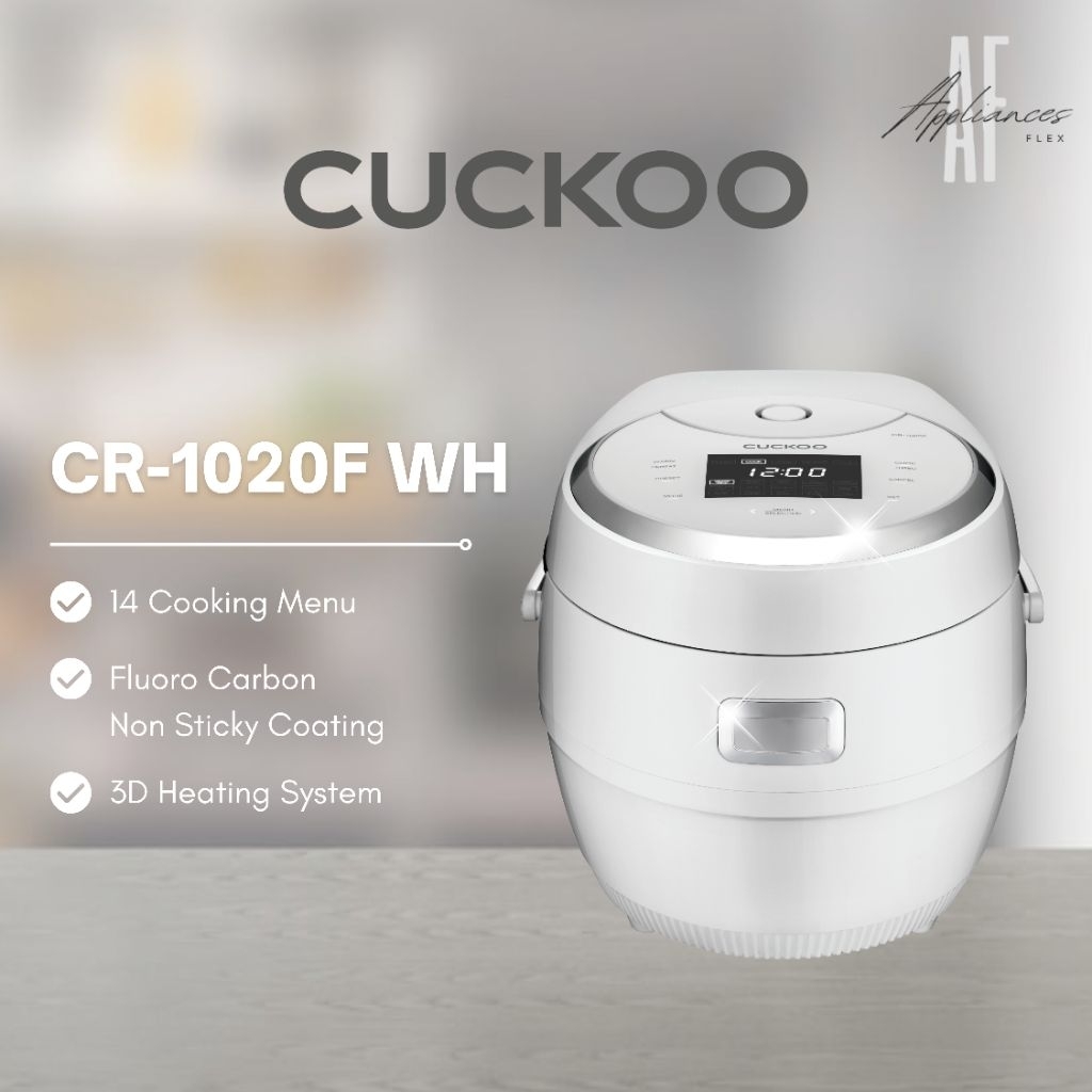 Jual [CR-1020F WH] CUCKOO Digital Rice Cooker 1.8L / WHITE | Shopee ...